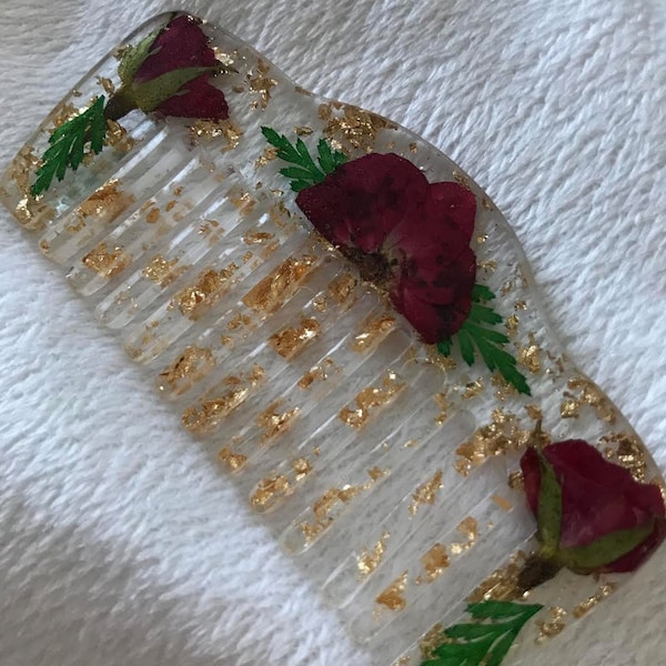 Custom Resin Flower Combs - Etsy