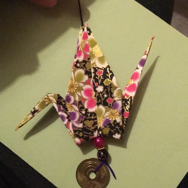 Good Luck Gift, Graduation Gift, Origami Crane Keepsake Gift, 1st ...