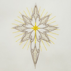 Star of Bethlehem Machine Embroidery Design by Sue Box - Etsy