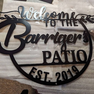 Personalized Metal Patio Sign With Led Lights, Welcome to Our Patio ...