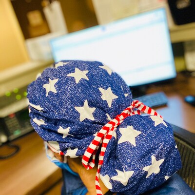 American Flag ROVER Doo Rag With Long Tails and SWEATBAND - Etsy