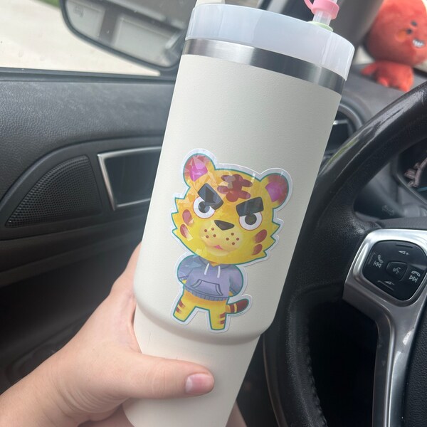 Cranston Animal Crossing Cute Vinyl Sparkly Star Holographic Sticker - Etsy