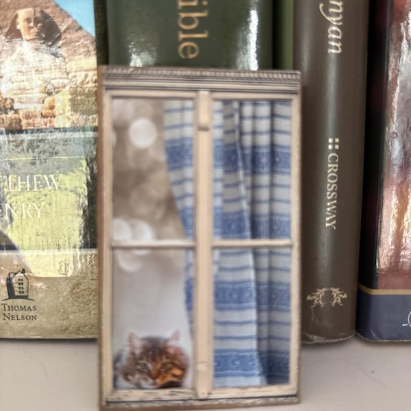 Faux Miniature Stained Glass Window, Window Printed on Paper and ...