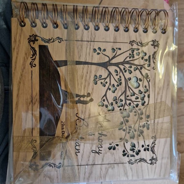 Wedding Guest Book, Wedding Tree Book, Wedding Album, Wooden Wedding ...