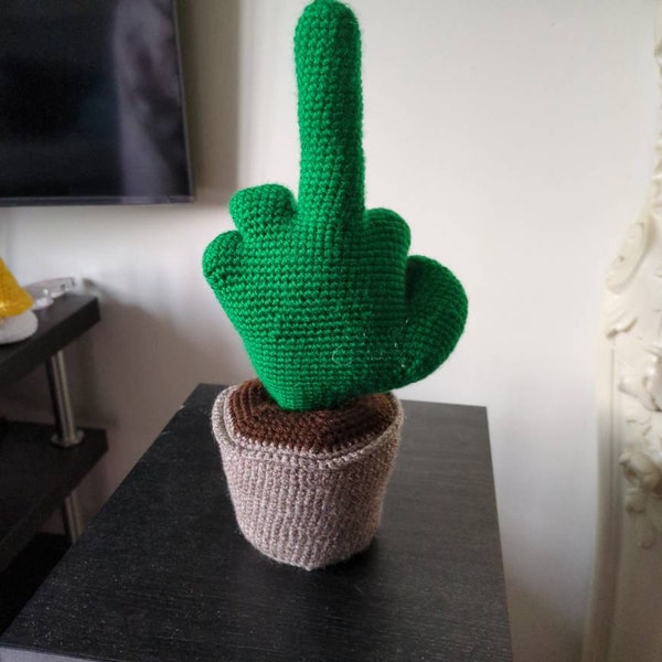 Middle Finger Cactus Crochet Pattern: Funny Amigurumi (PDF) - Etsy