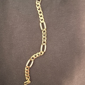 18K Gold Chunky U Shaped Chain, Brass Charm Necklace, Stainless Steel ...