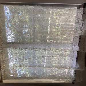 Lace Embroidered Curtain, One Panel Window Decor Curtain for Living ...