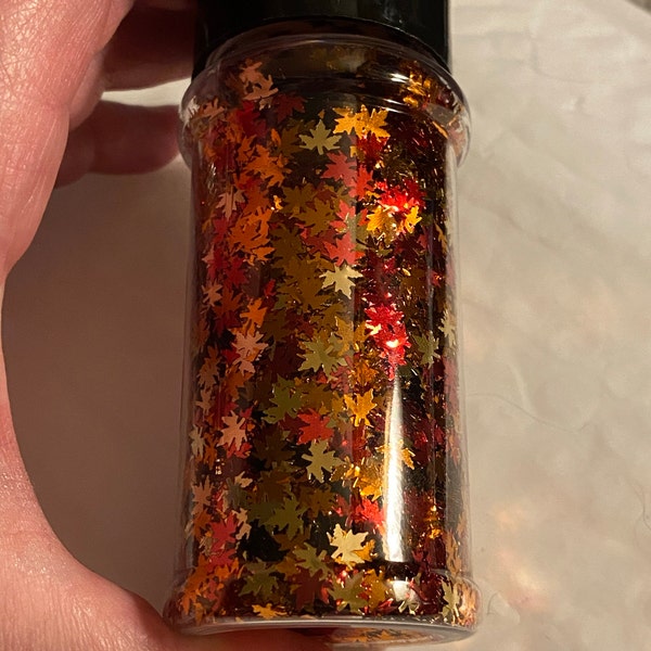 Autumn Leaves Glitter/fall Leaves Glitter/shape Glitter/metallic ...