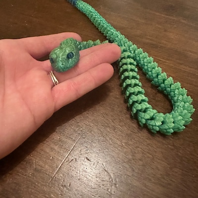 Flexi Articulated Rattle Snake Desk Toys Valentine Gifts Dragons D&D 3D ...