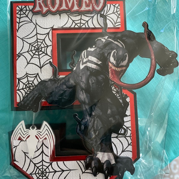 Venom Birthday 3D Letter or Number: Personalized Party Decor - Etsy