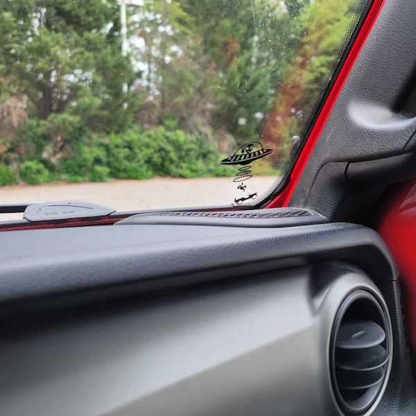 Jeeper Windshield Decal Alien Abduction/ufo Jeeper Sticker /wrangler ...