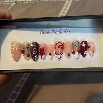 Blue Ocean Theme Style Nails Ocean-inspired Press on Nails Marine Nail ...