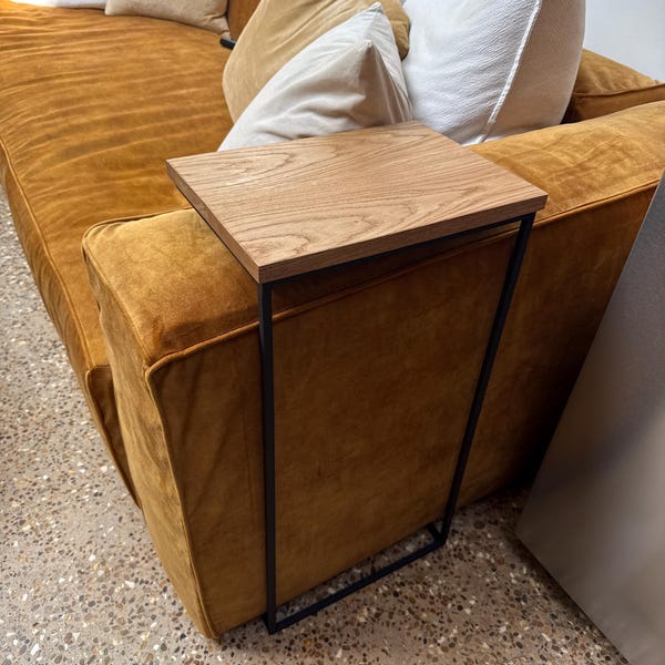 Black Art Deco Side Table | Modern Metal Home Furniture | Custom Made ...