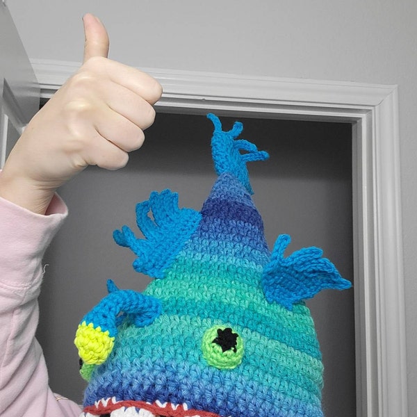 Brain Eater Monster Fish Long Tail Hat Fun Winter Headwear Unique - Etsy