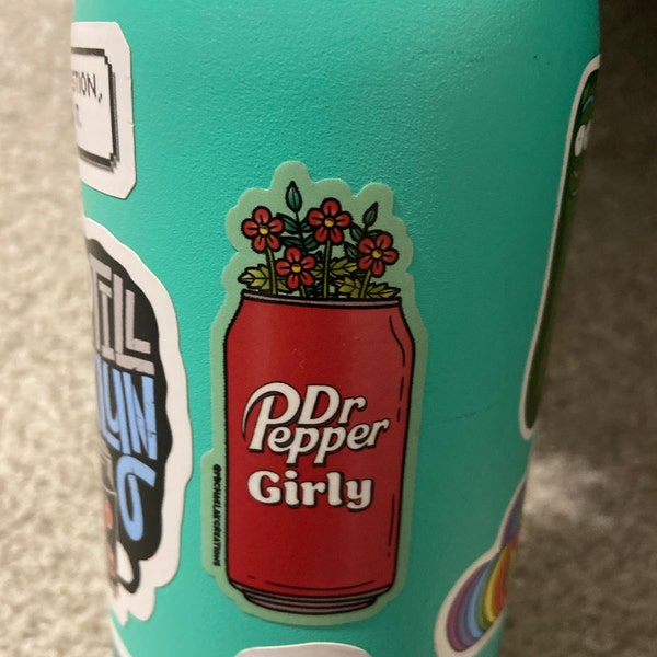 Dr Pepper Girl Sticker,stickers for Hydroflask,laptop Sticker,cute Car ...