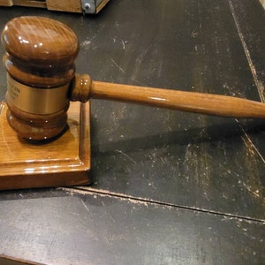 Giant GAVEL, Two Feet Long, Rosewood, Custom Engraved Gavel Band ...