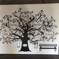 18 Hearts Family Tree SVG JPG Pdf PNG Template Download. Print at Home ...