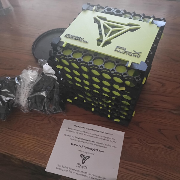 Modular Wall Mounted Tool Organizer Starter Kit - 16 Tile Multiboard ...