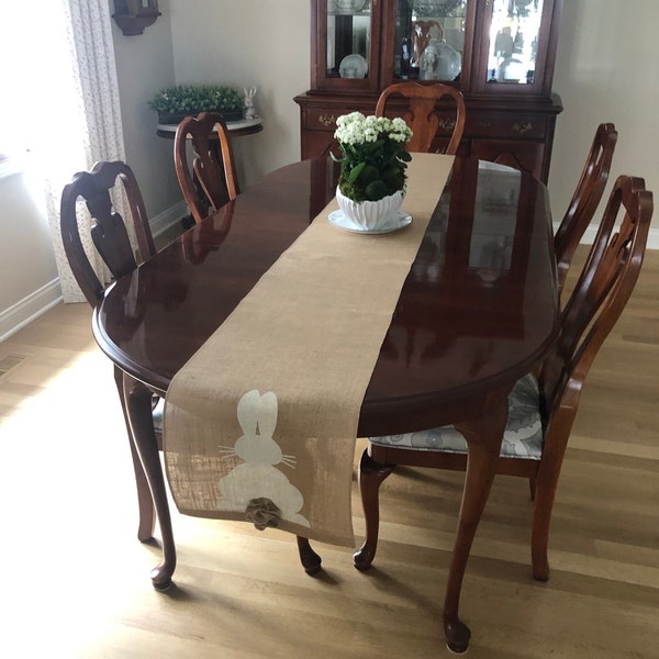 Burlap Table Runner With Ties - Wedding Runner Holiday Decorating Home ...