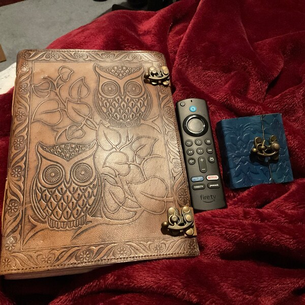 Handmade Seven Stone Chakra Diary Embossed Journals Bound Witchcraft ...