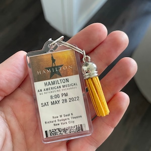 Six Broadway Musical Ticket Keychain | Etsy