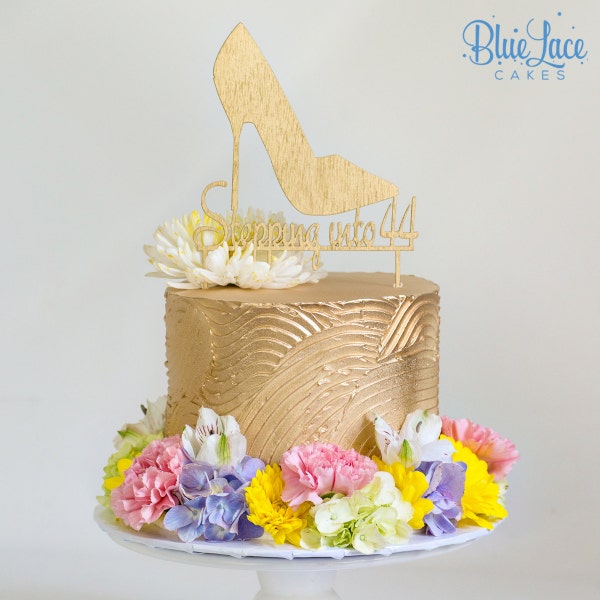 Stepping Into 55 Birthday Cake Topper- Stepping Cake Topper - Stiletto ...