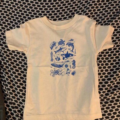 Vintage 90s Water Color Sea Animal Tshirt, Retro Ocean Nature Shirt ...