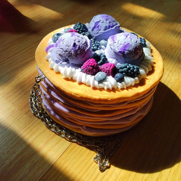 Blackberry Blueberry Ice Cream Pancakes BAG / PURSE / CLUTCH - Custom ...