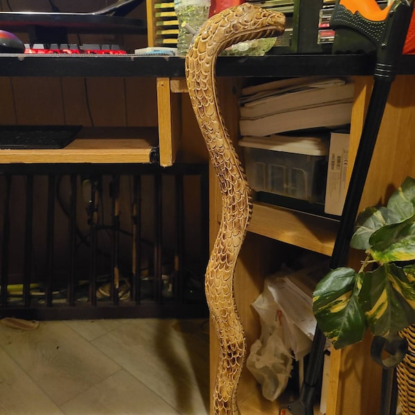 African Python Original Hiking Walking Stick Cane Handmade Kenya Africa ...
