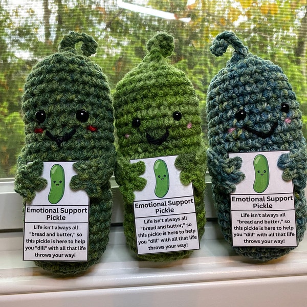 PRINTABLE Emotional Support Pickle Tags, Mini Pickle Pattern, Display ...
