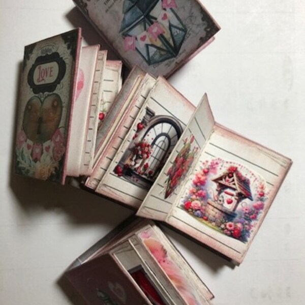 Valentine Mini Books, My Cozy, Junk Journal, Craft Kit, Box, Valentines ...