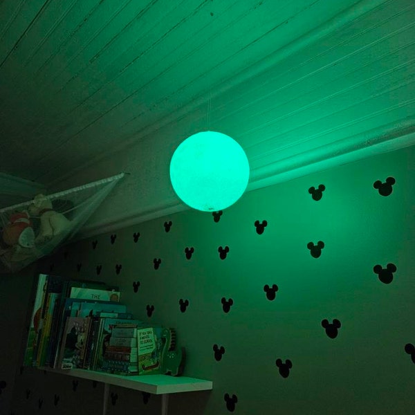 Hanging Moon Lamp With Multiple Colors | 10-inch Diameter | Plug-in ...