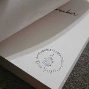 Custom Book Stamp. Self Ink or Wood Handle. Personalized With Your Name ...