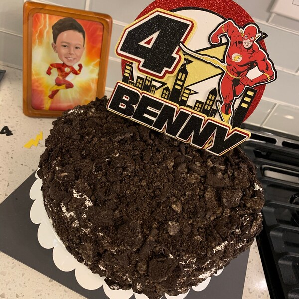 Flash Party Cake Topper, Flash Cake Topper, Flash Centerpiece, Flash ...