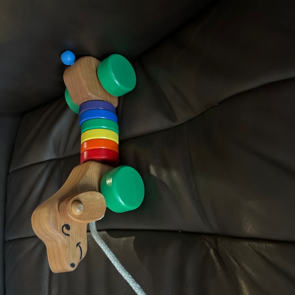 Wooden Ring Stacker Toy - Montessori - Round Stacker - Nesting Toy ...