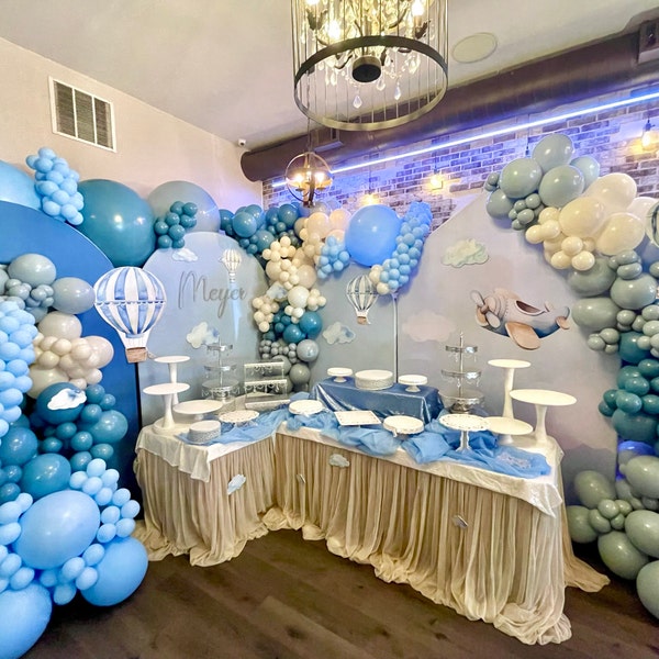 Watercolor Hot Air Balloon Clipart Blue | Blue Hot Air Balloons Png ...