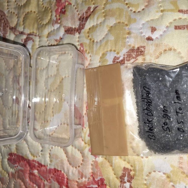 Black Onyx Crushed Raw Stone Powder, Healing Crushed Powder, Beautiful ...