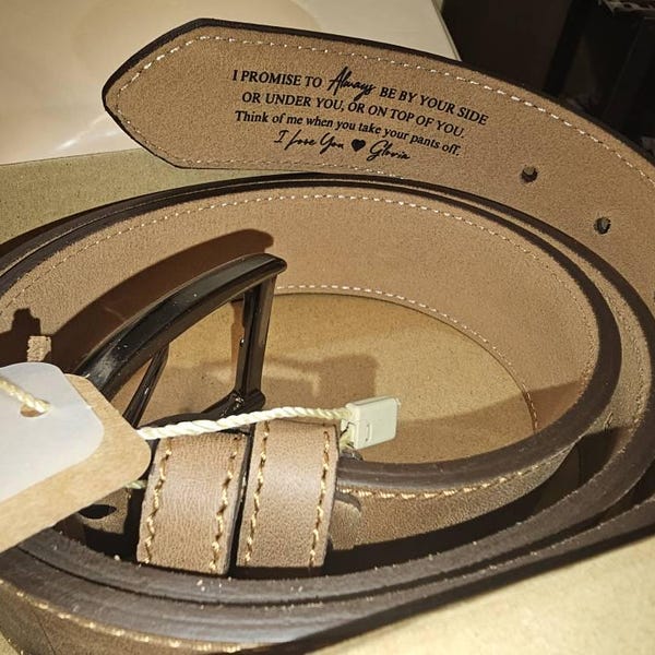 Custom Leather Belt for Daddy, Father’s Day Gift for Boyfriend, Unique ...
