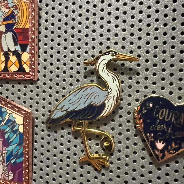 Great Blue Heron Hard Enamel Pin - Etsy