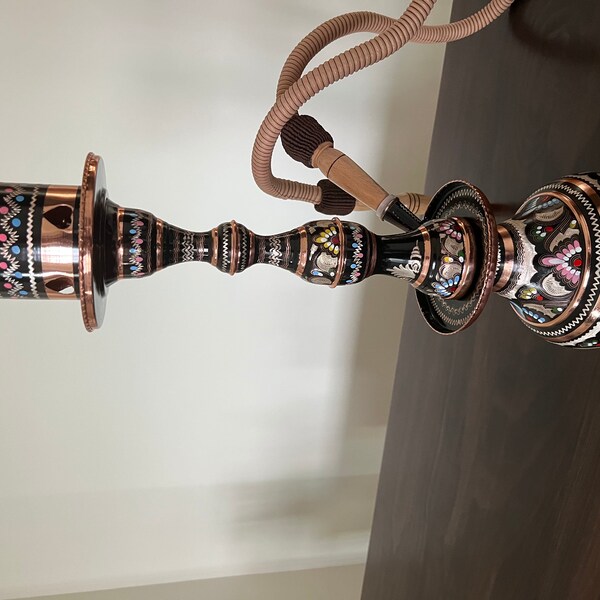 Copper Hookah, Engraved Copper Shisha, Hand Carved Pure Copper Water ...