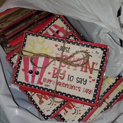 PRINTABLE Just POPPIN' BY to Say Happy Valentine's Day Tag Instant ...