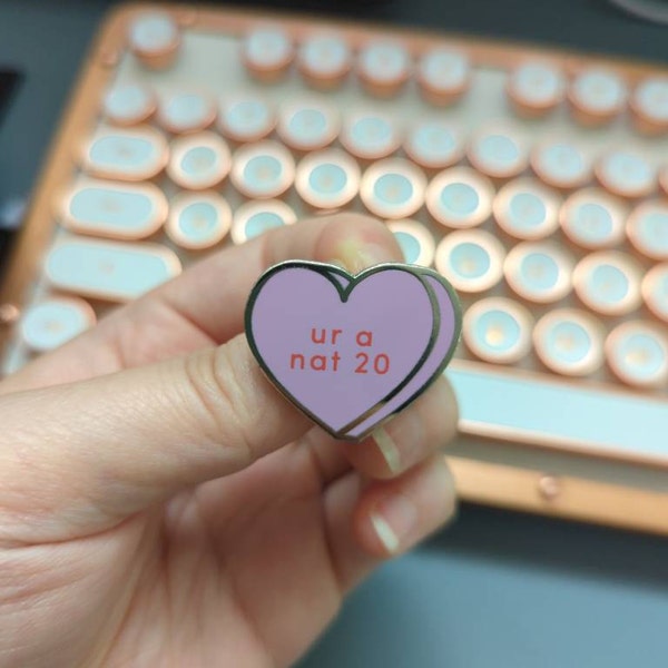 TTRPG Dnd Hearts Hard Enamel Pins | Best DM and Ur a Nat 20 | Gift for ...