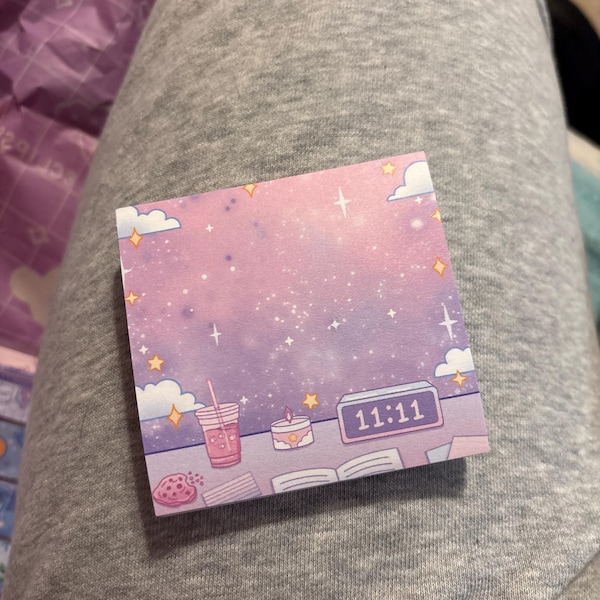 Study Night Sticky Note | Aesthetic Cute Kawaii Stationery - Etsy