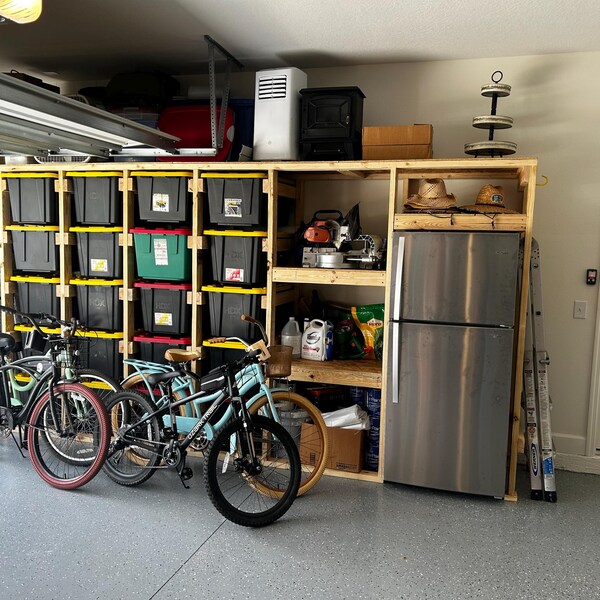 27 Gallon Tote Garage Storage Rack DIY Plans (digital Download) - Etsy