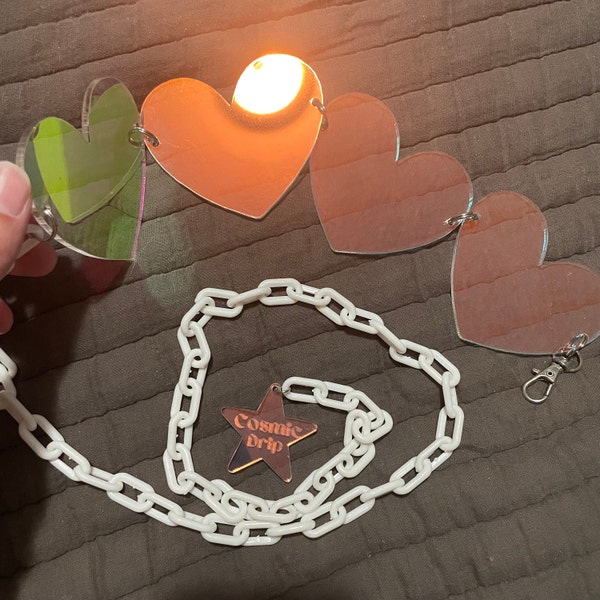 Shimmer Butterfly Waist Chain/ Iridescent Waist Chain/ Rave Accessories ...