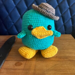 Perry the Platypus Crochet Pattern, Phineas and Ferb Pattern, Ducky ...