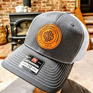 Zoni Wear Leather Patch Hat Leather Patch Trucker Hat - Etsy