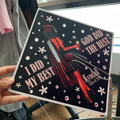 I Did My Best God Did the Rest, Custom Cap Decoration for Graduation ...