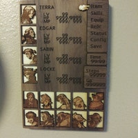 Custom Wooden Final Fantasy 6 / VI Menu Screen With Characters You Can ...