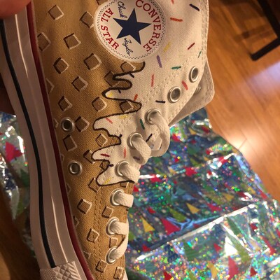 Ice Cream Cone Hand Painted High Top Converse - Etsy